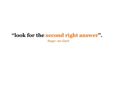 “Discover the magic of searching for the ‘Second Right Answer.’” - The ...